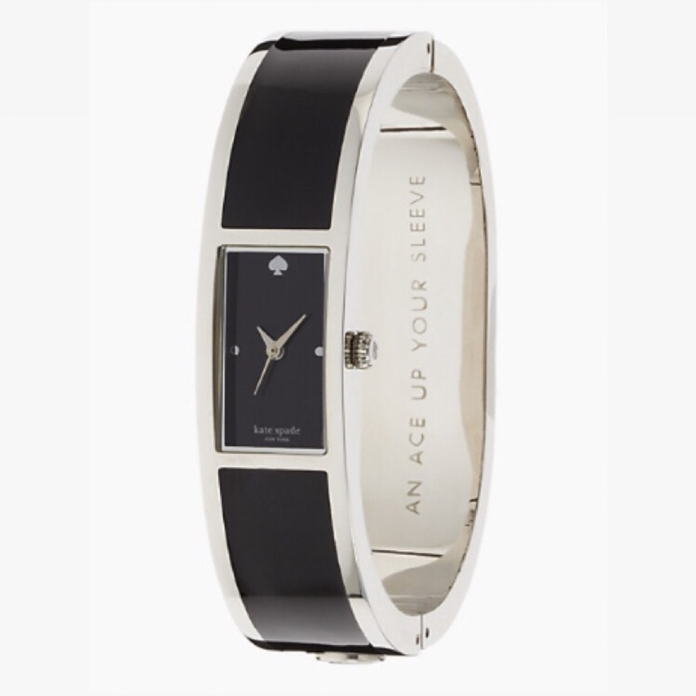 Kate Spade New York Carousel Silver & Black Watch - Gem
